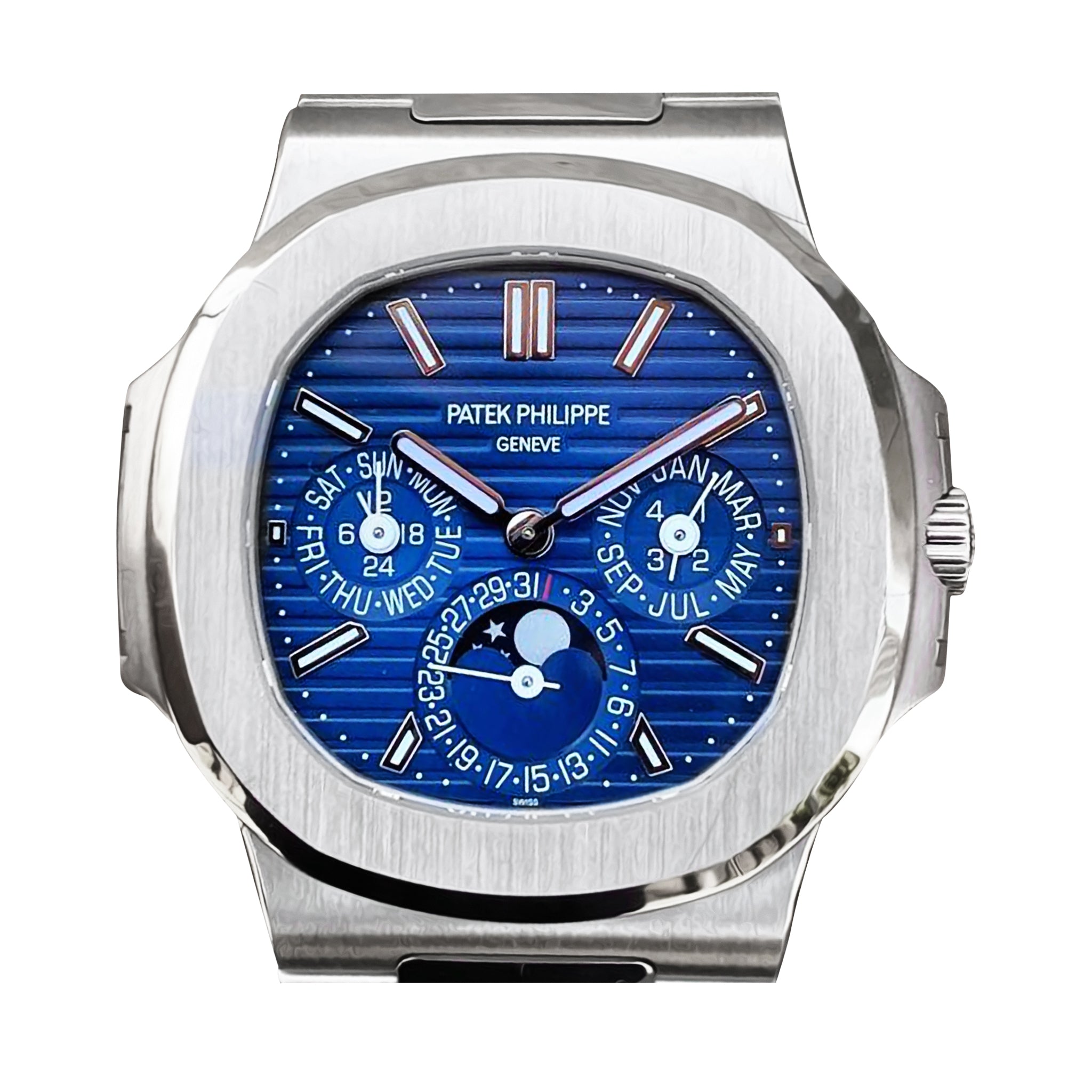 Patek Philippe 5740/1G Nautilus Perpetual Calendar In White Gold – LUX-O